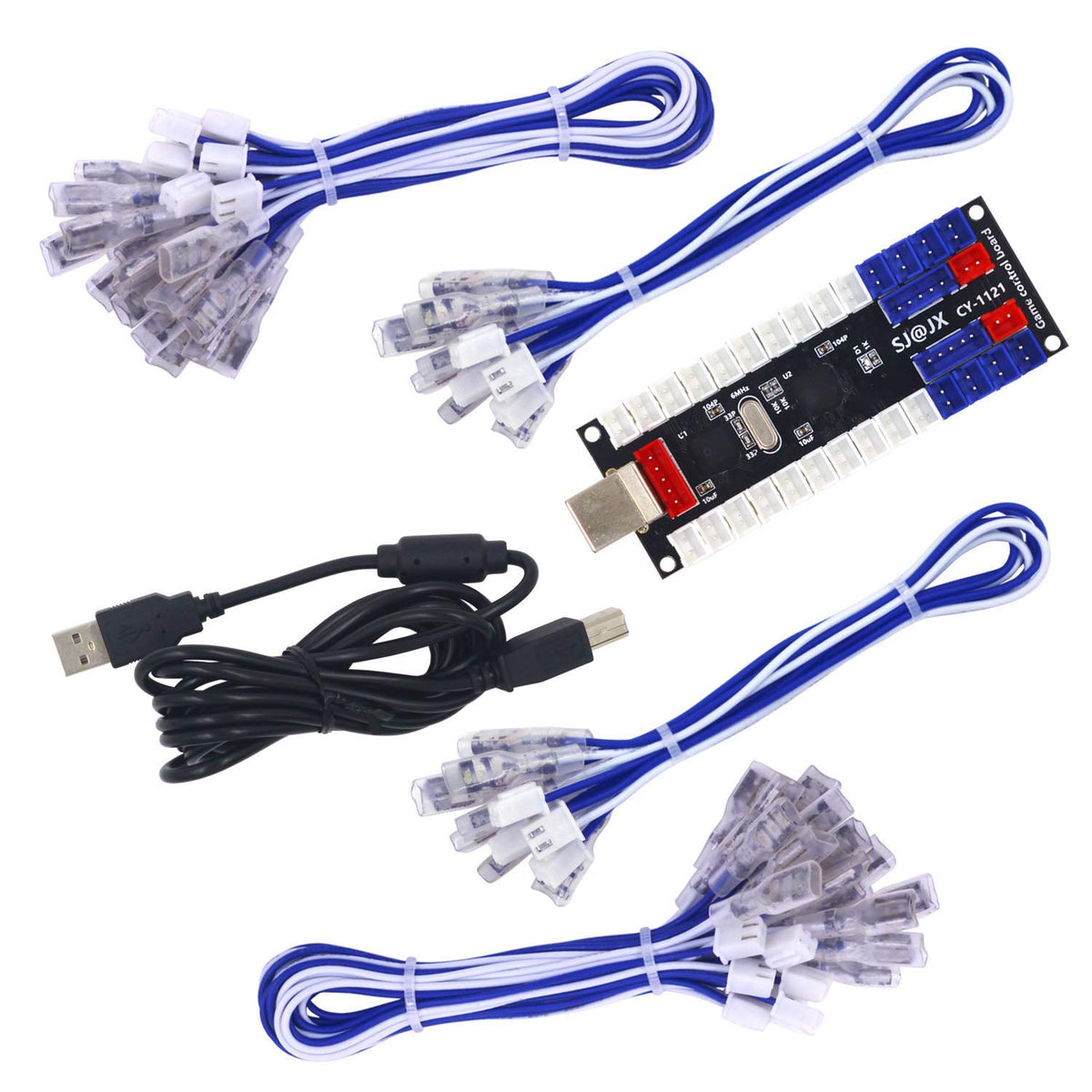 SJ@JX 2 Player Arcade USB Encoder Board Zero Delay Game Controller DIY