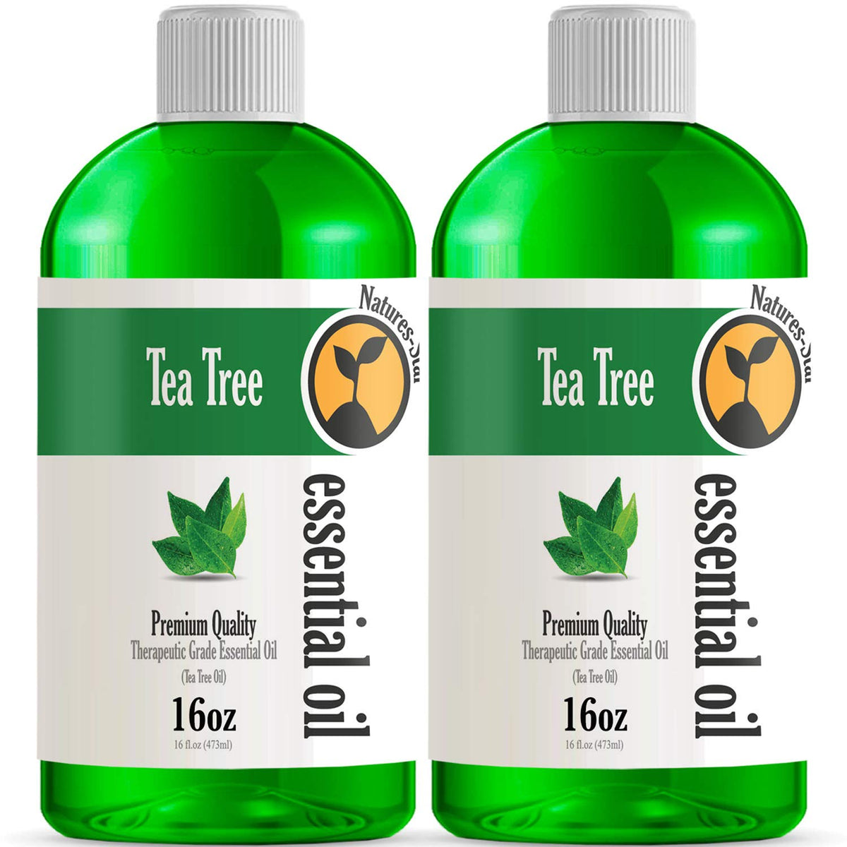 2 Pack 16oz - Bulk Size Tea Tree Essential Oil (32 Ounce Total) - Ther