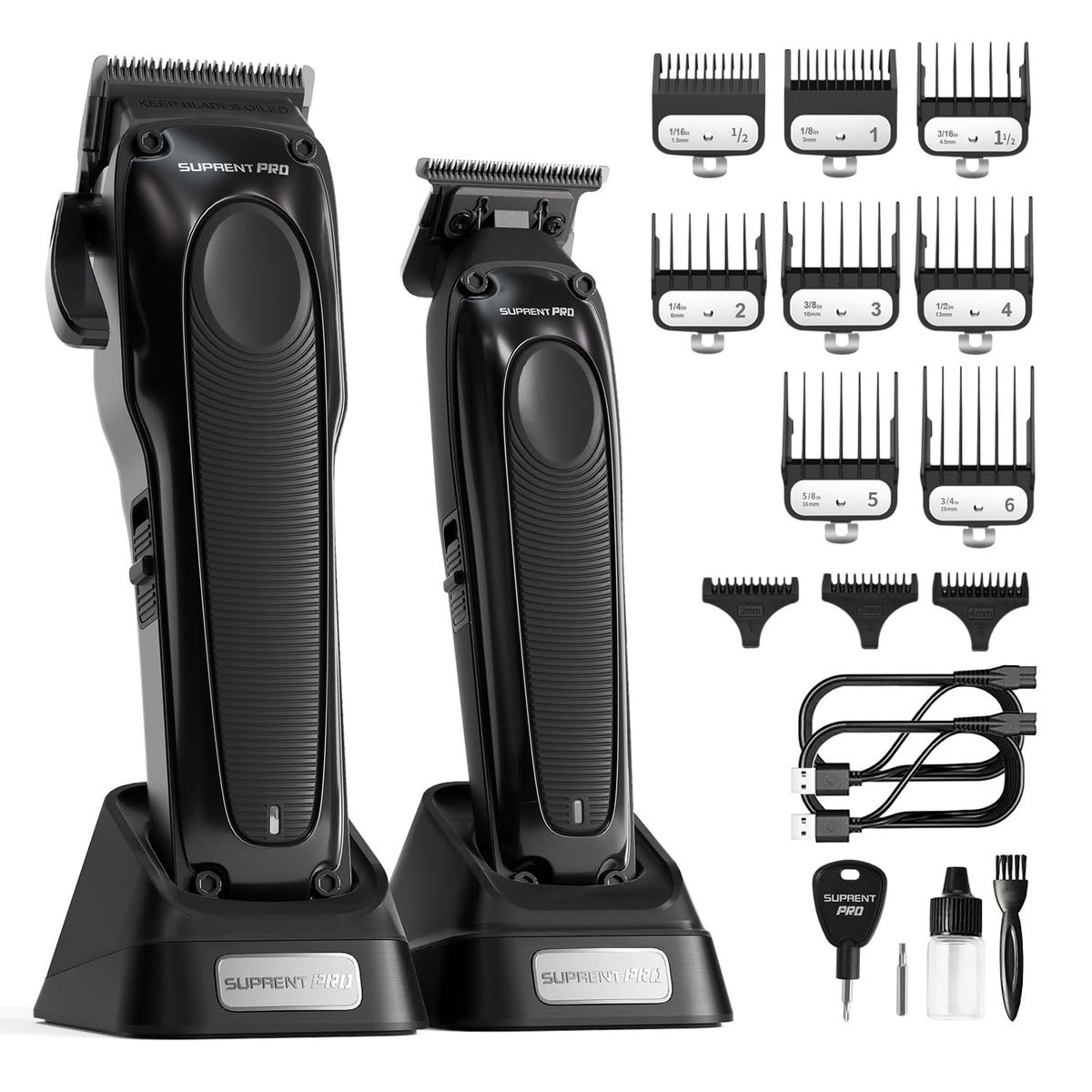 Professional Hair Clippers for Men - DLC Coated Blade with Power Compe