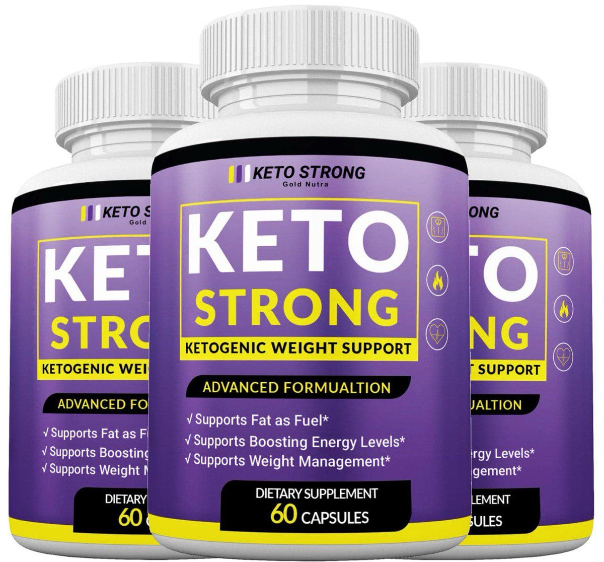 Gold Nutra (3 Pack) Keto Strong Diet Pills, New 2022 Formula, 3 Month