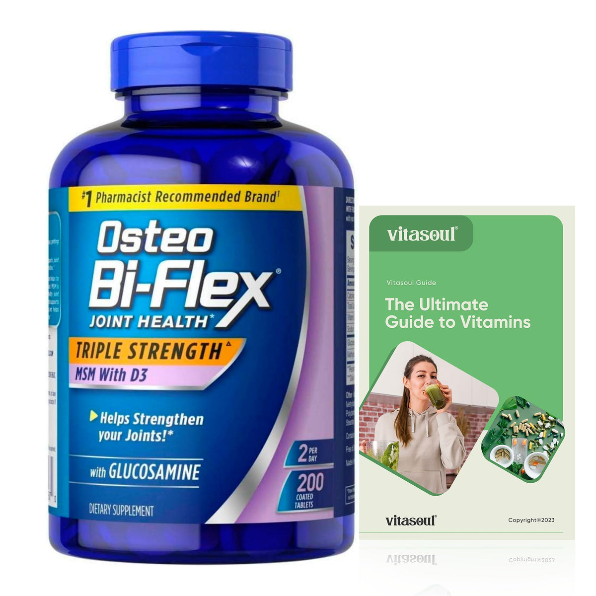 Osteo Bi Flex Triple Strength MSM with D3, 200 Count, 3 Months Supply,