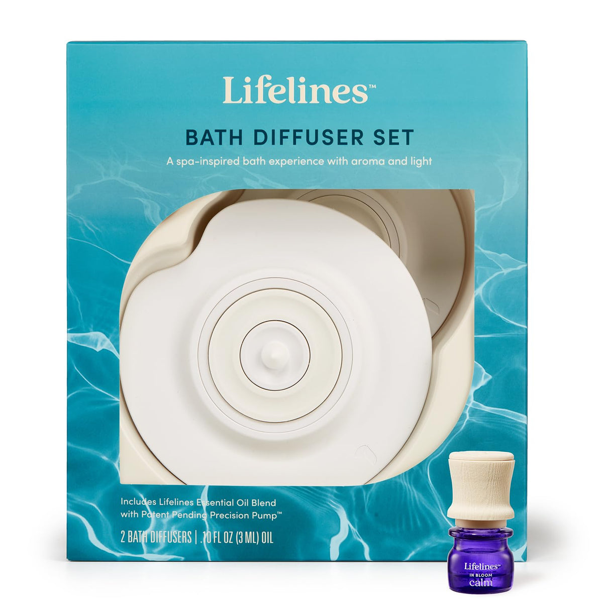 Floating Bath Essential Oil Diffuser, Lily Pad Diffusers 2-Pack, Flame