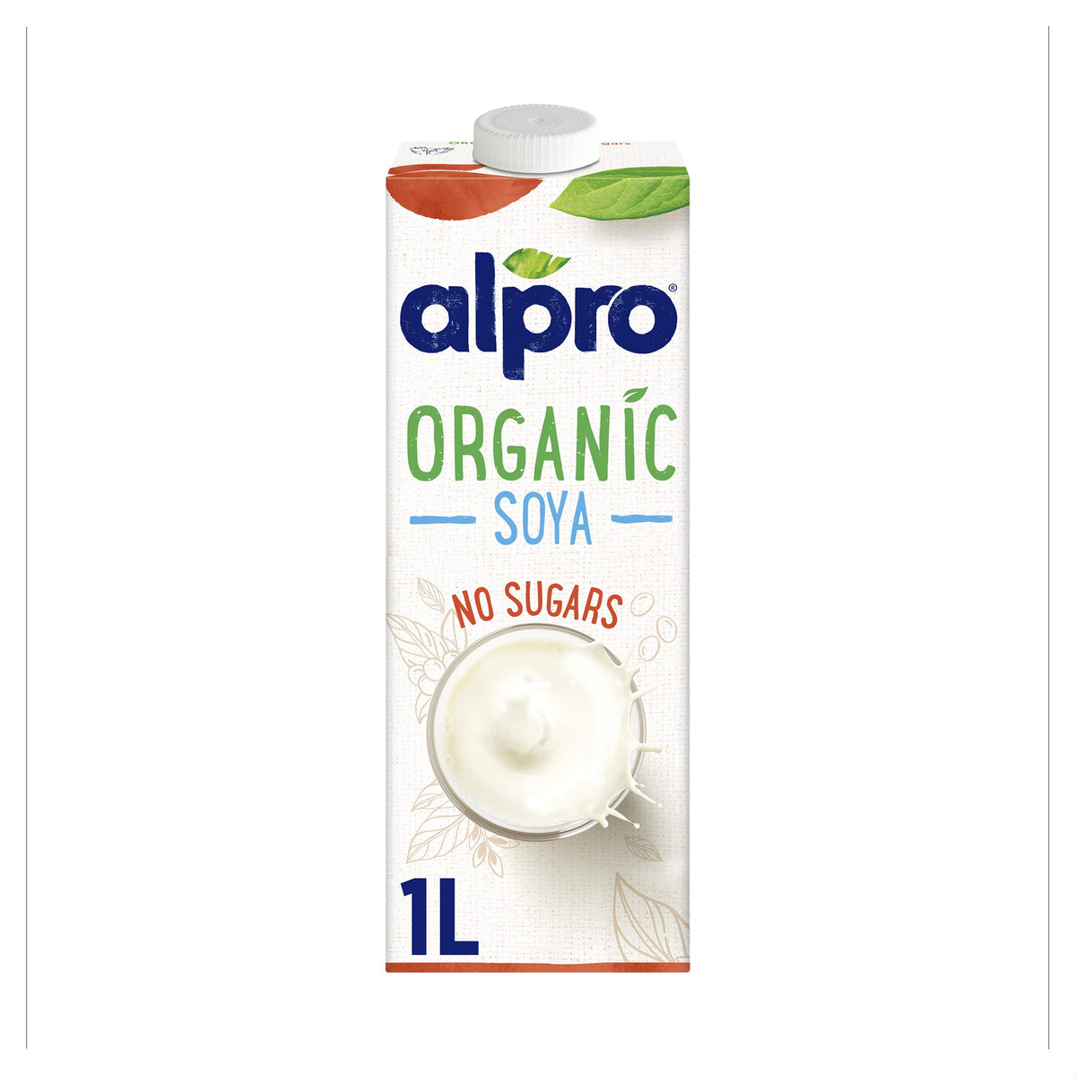 Alpro Organic Soya No Sugars Plant-Based Long Life Drink, Vegan & Dair