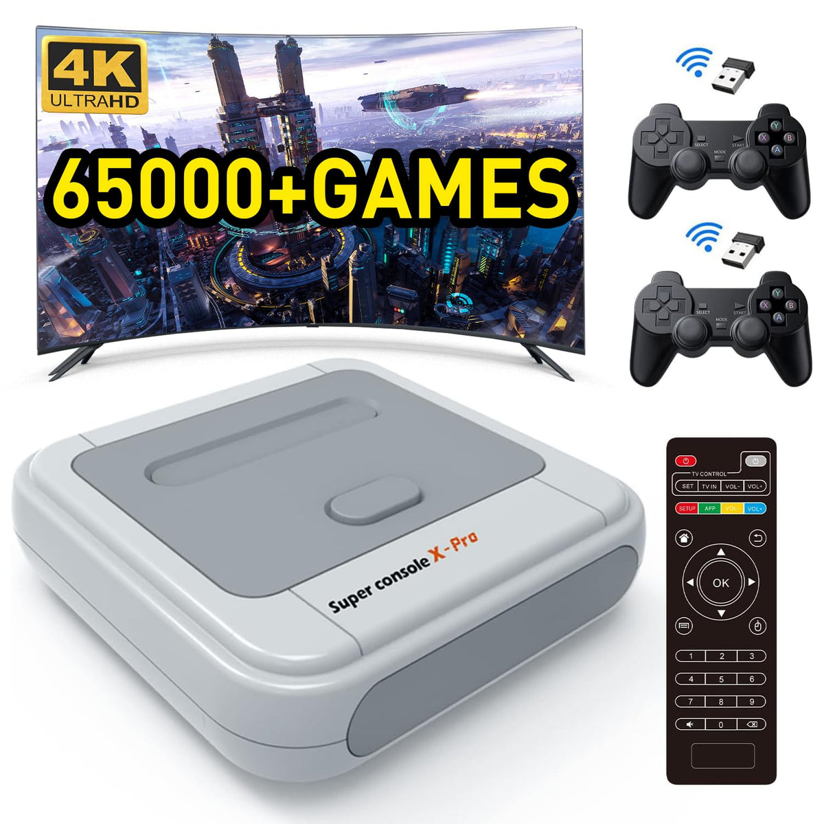 Kinhank Retro Game Console,Super Console X PRO Emulator Console with 6 ...