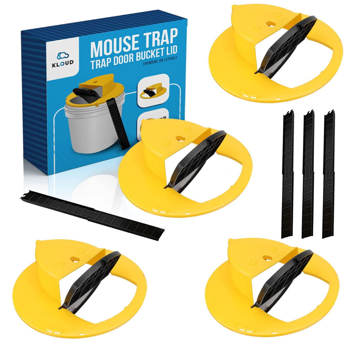 KLOUD Multi-Catch Mouse Traps Outdoor - Humane or Lethal Squirrel Trap