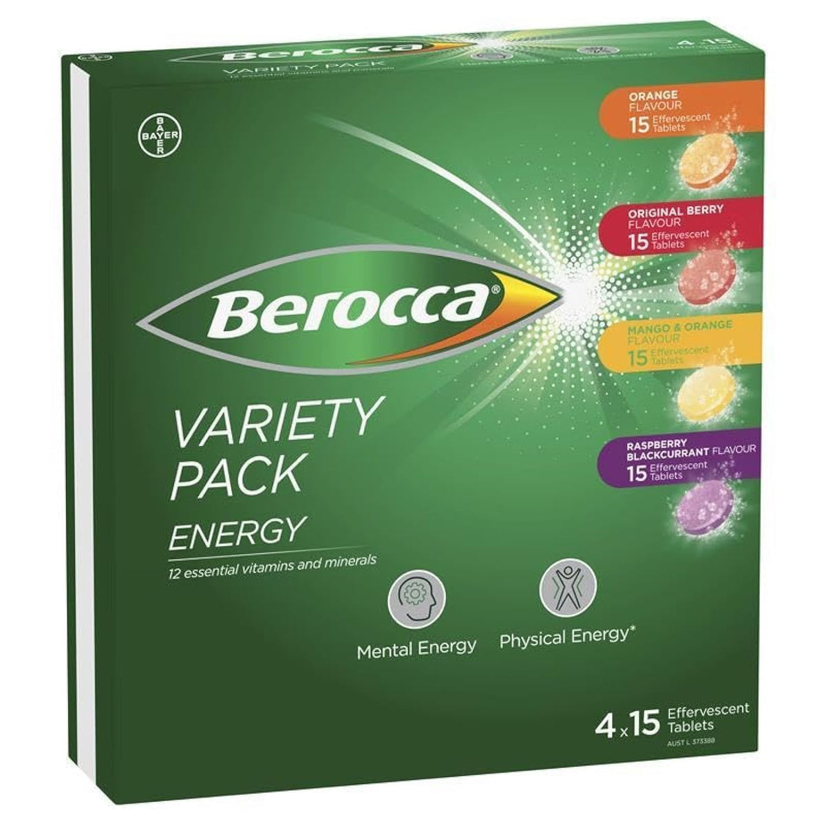 Berocca Energy Variety Pack Effervescent Tablets 60 Count — kate-minimalist