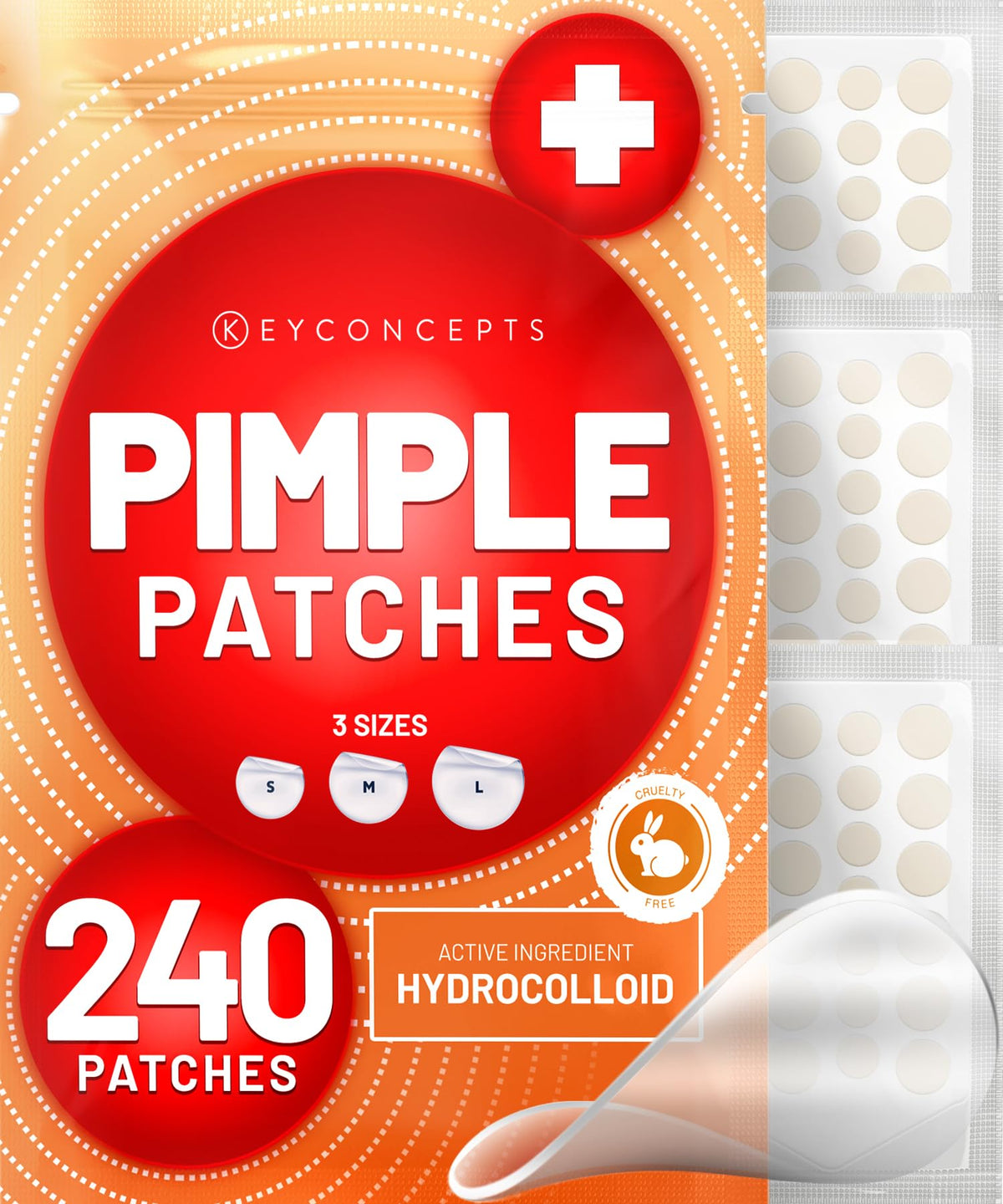 KEYCONCEPTS Pimple Patches (240 Pack), Pimple Patch Zit Patch and Pimp