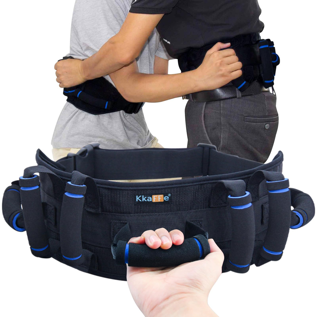KkaFFe Gate Belt for Elderly with 7 Handles,Gait Belts Transfer Belt f
