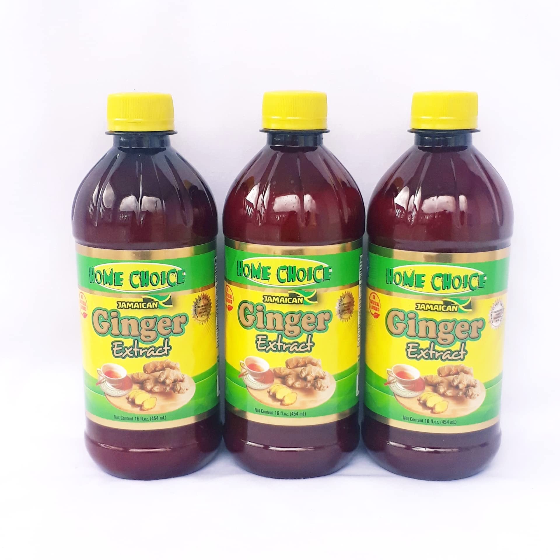 Home Choice Jamaican Liquid Ginger Extract Flavoring (Pack of 3)16oz e ...