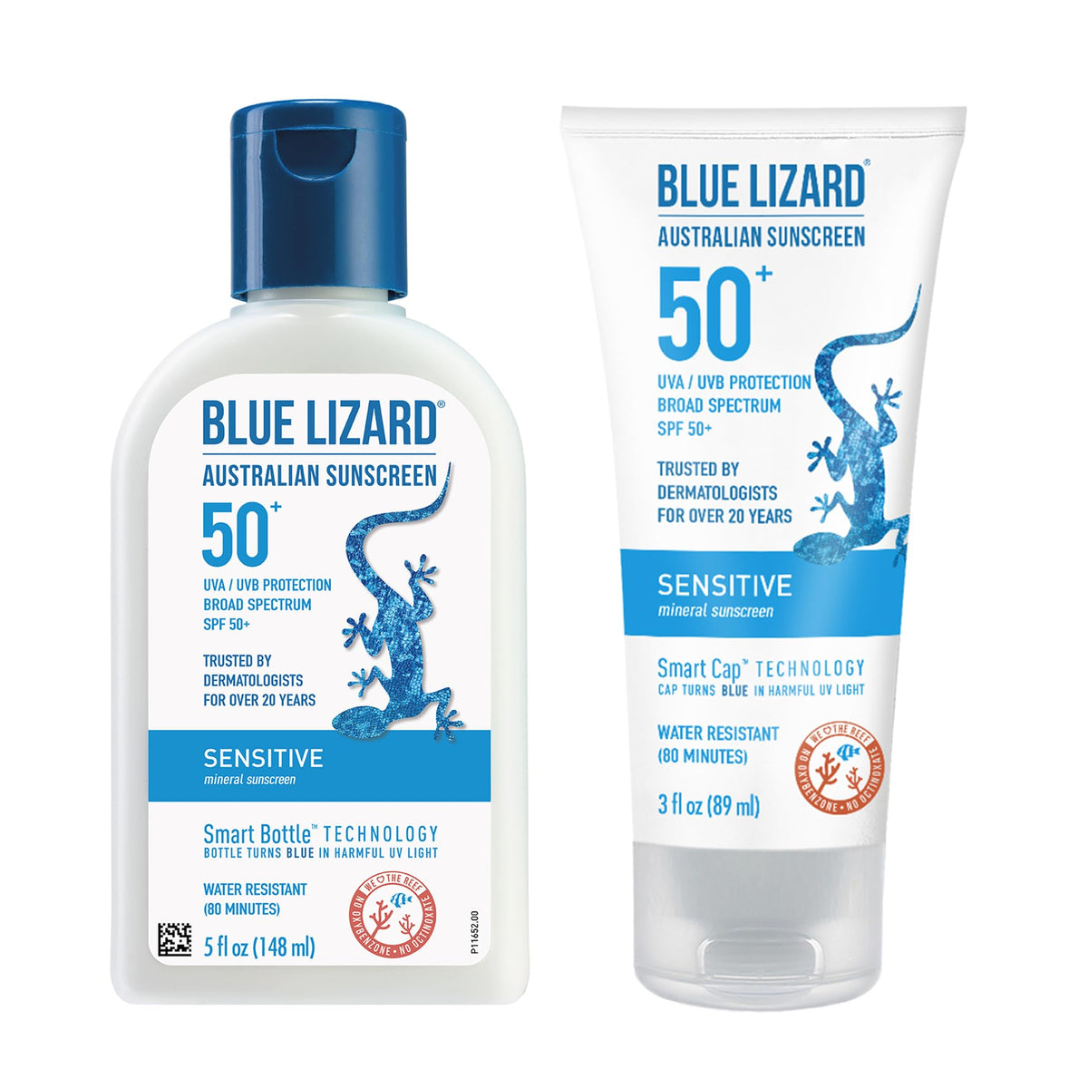 Blue Lizard Sensitive Mineral Sunscreen Lotion Bundle, SPF 50+, 3 oz T