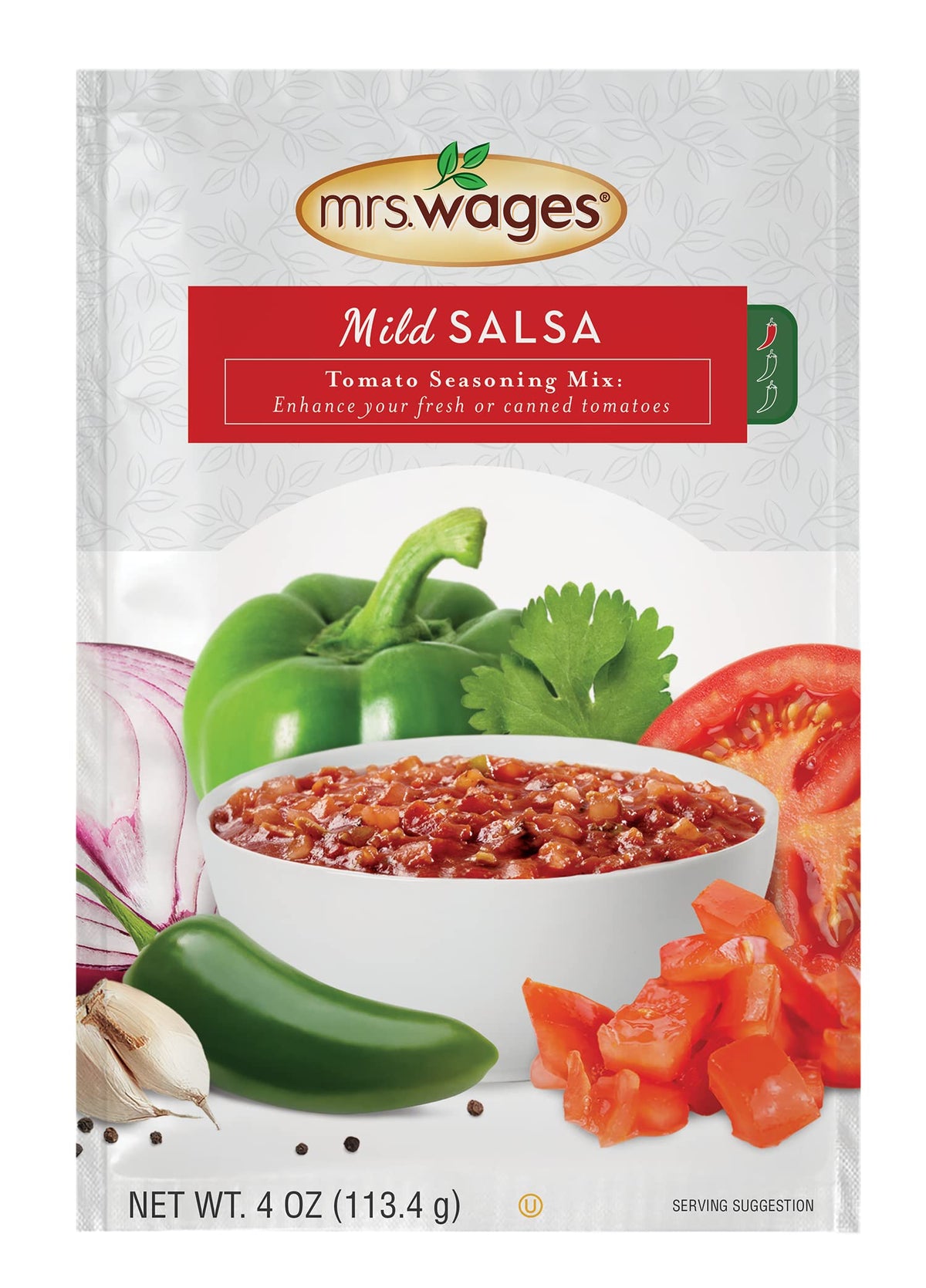 Mrs. Wages Mild Salsa tomato seasoning Mix, 4 oz Packet (VALUE PACK of