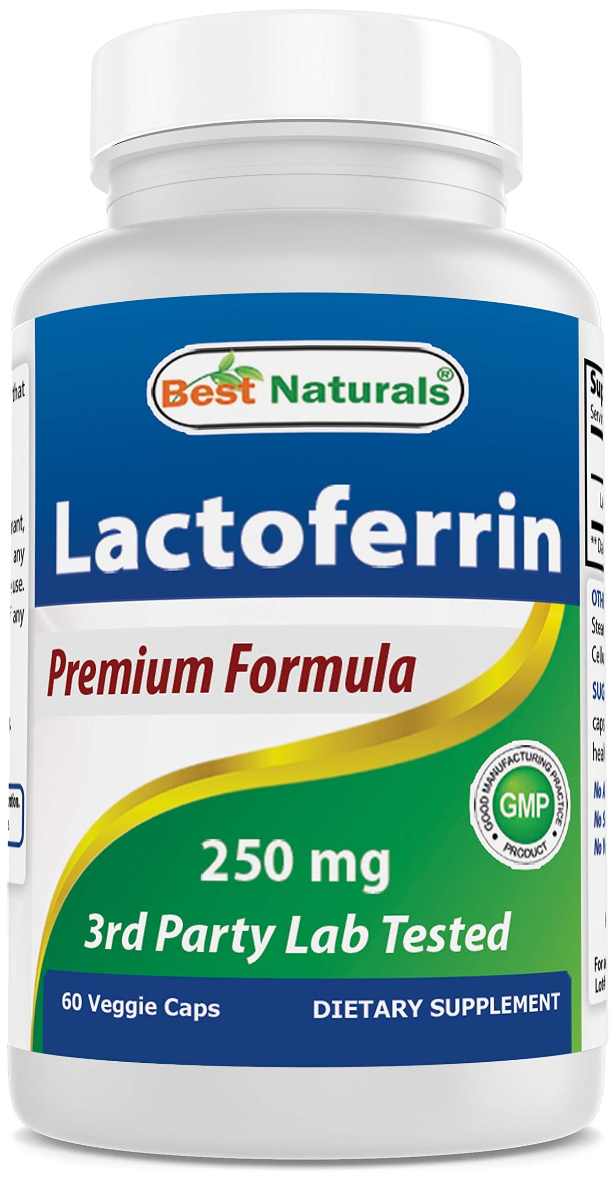 Best Naturals Lactoferrin 250 mg Veggie Capsule, Supports Healthy Immu