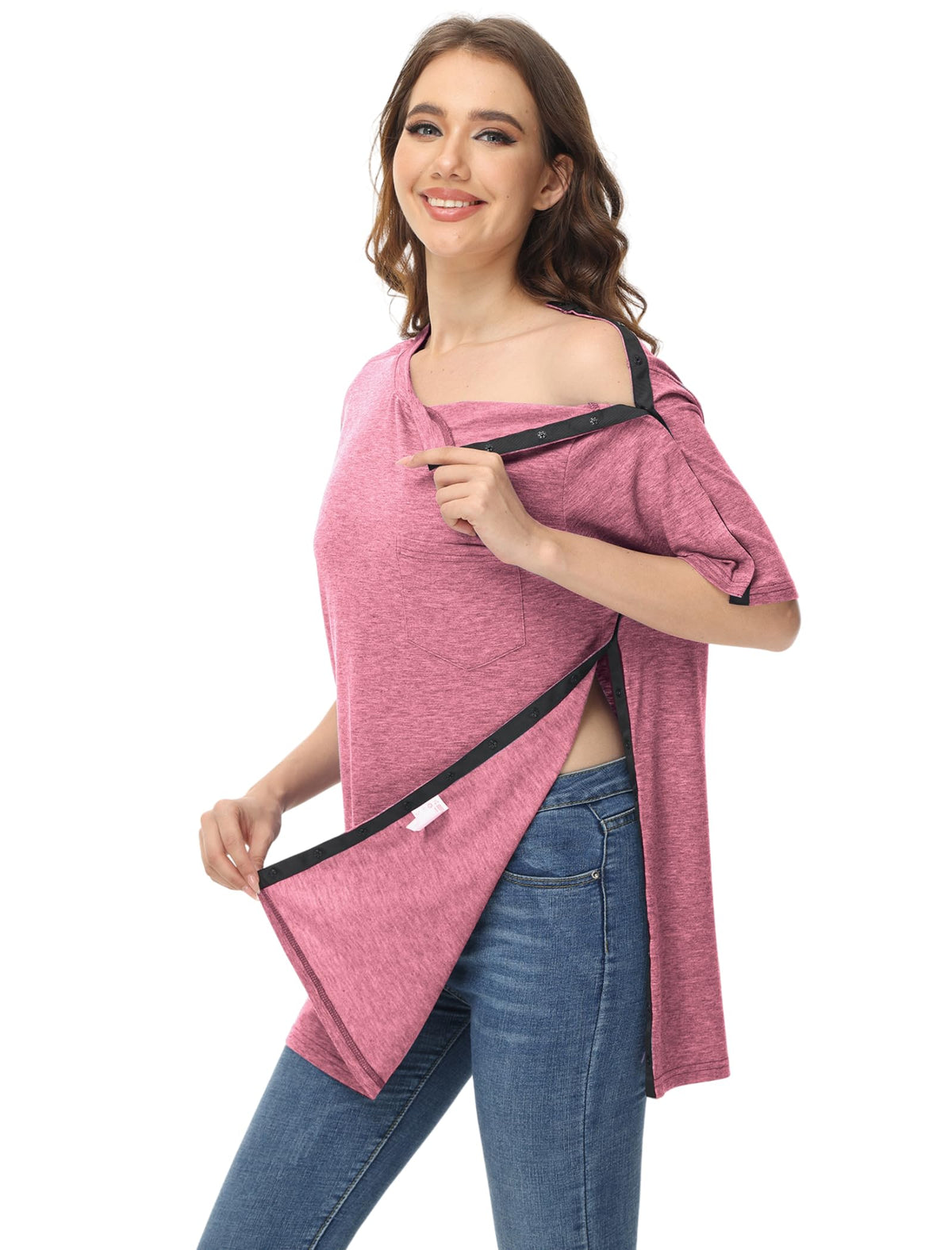 HIBOCT Post Shoulder Surgery Shirts for Women After Rotator Cuff Cloth