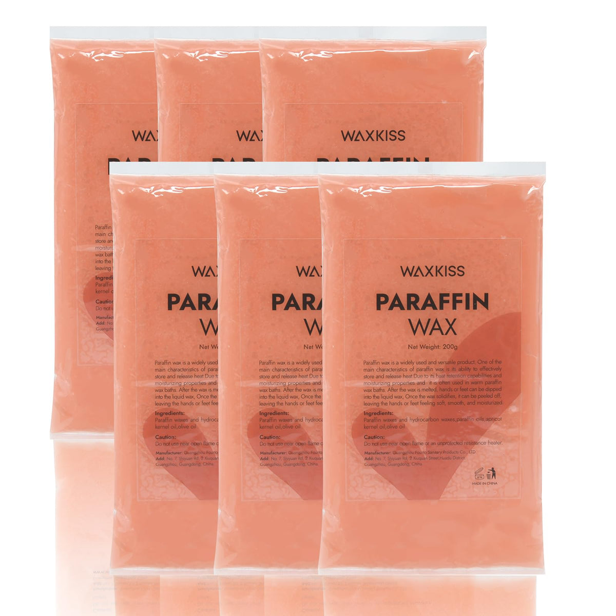 Paraffin Wax for Hands and Feet, 6 pack Paraffin Wax Refill of Peach s