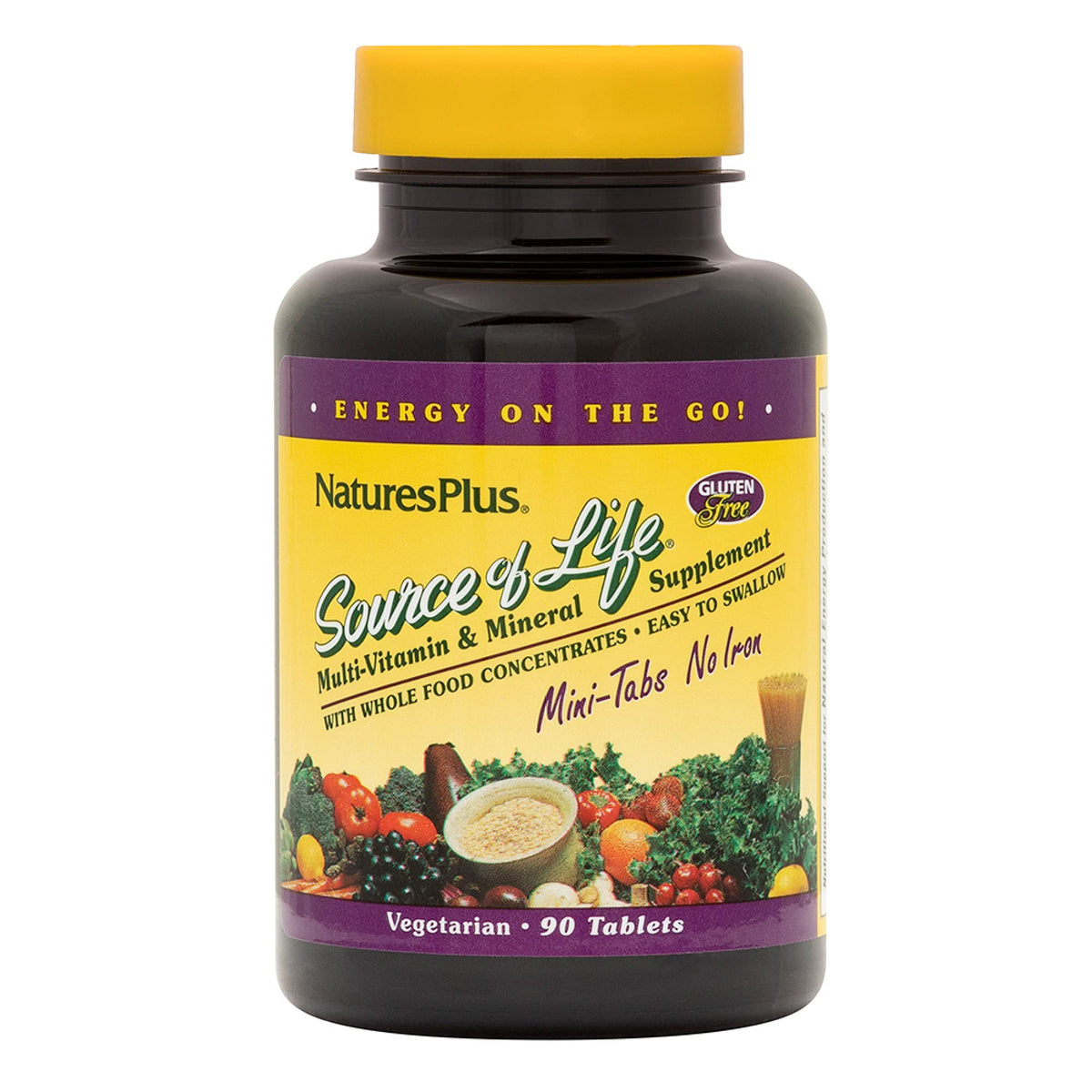 Natures Plus Source of Life Mini-Tabs No Iron - 90 Vegetarian Mini Tab