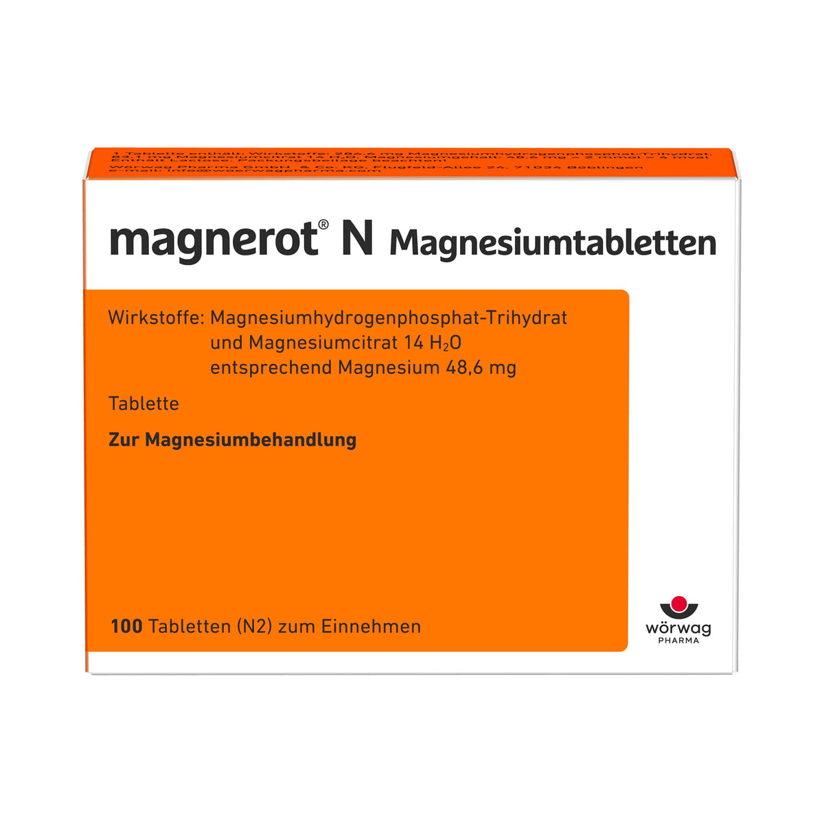 magnerot® N magnesium tablets to replenish your magnesium stores, 100