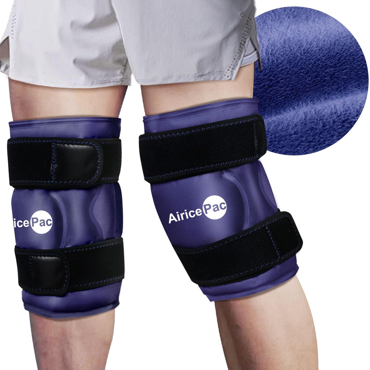 AiricePac XXL Ice Pack Wrap Around Entire Knee After Surgery, Reusable