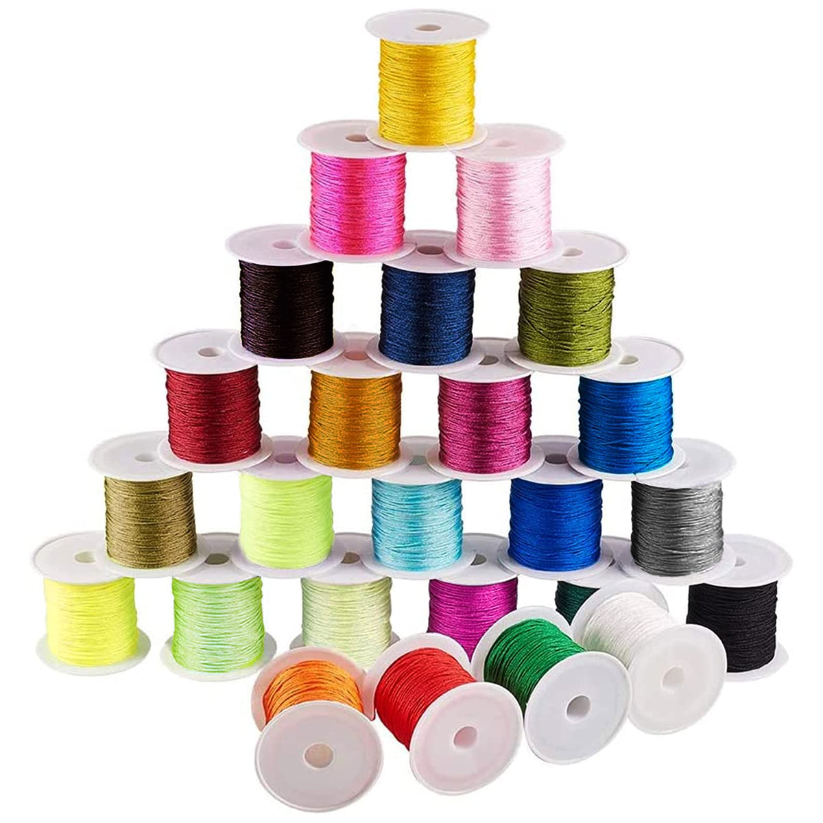PH PandaHall 0.8mm Nylon String Beading Thread 25 Colors Chinese Knott ...