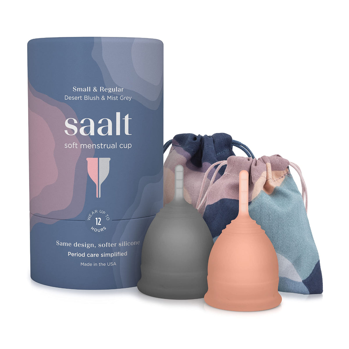 Saalt Soft Menstrual Cup - Best Sensitive Reusable Period Cup - Wear f