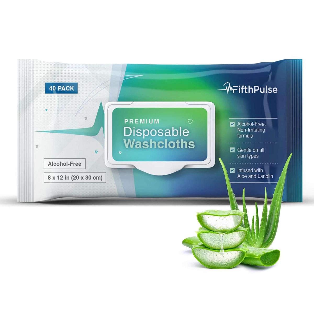 Disposable Body Wipes For Adults (1 Pack of 40) - Premoistened Body Wi ...