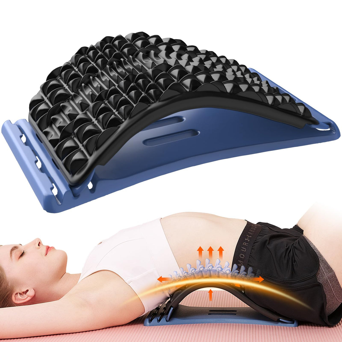 WeeBH Back Stretcher, Lower Back Pain Relief Device, Multi-Level Adjus