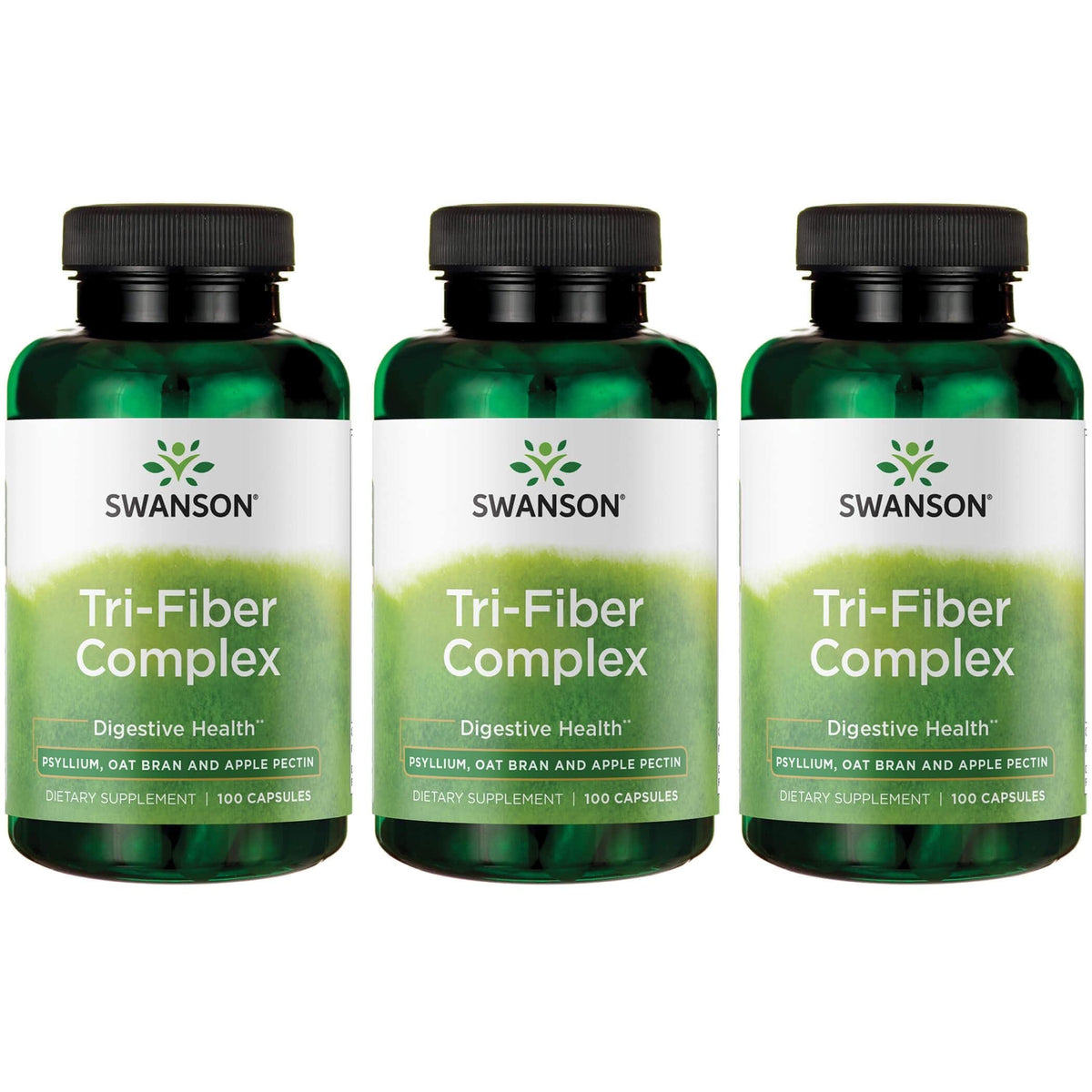 Swanson Tri-Fiber Complex - Digestive Health Supplement Made with Psyl