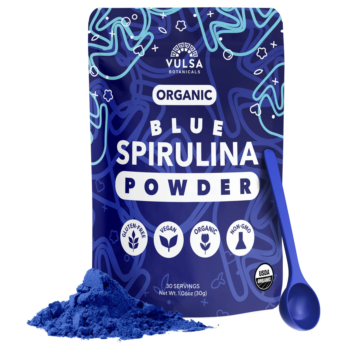 Organic Blue Spirulina Powder - 100% Natural Powdered Blue-Green Algae