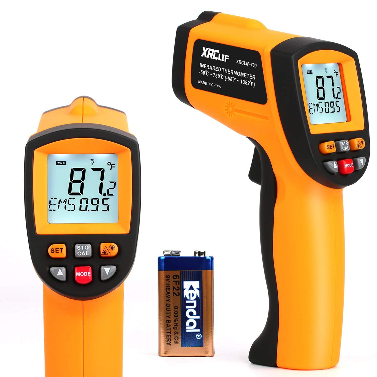 Infrared Thermometer Gun for Measuring High Temp -58°F ~ 1382°F, Not f
