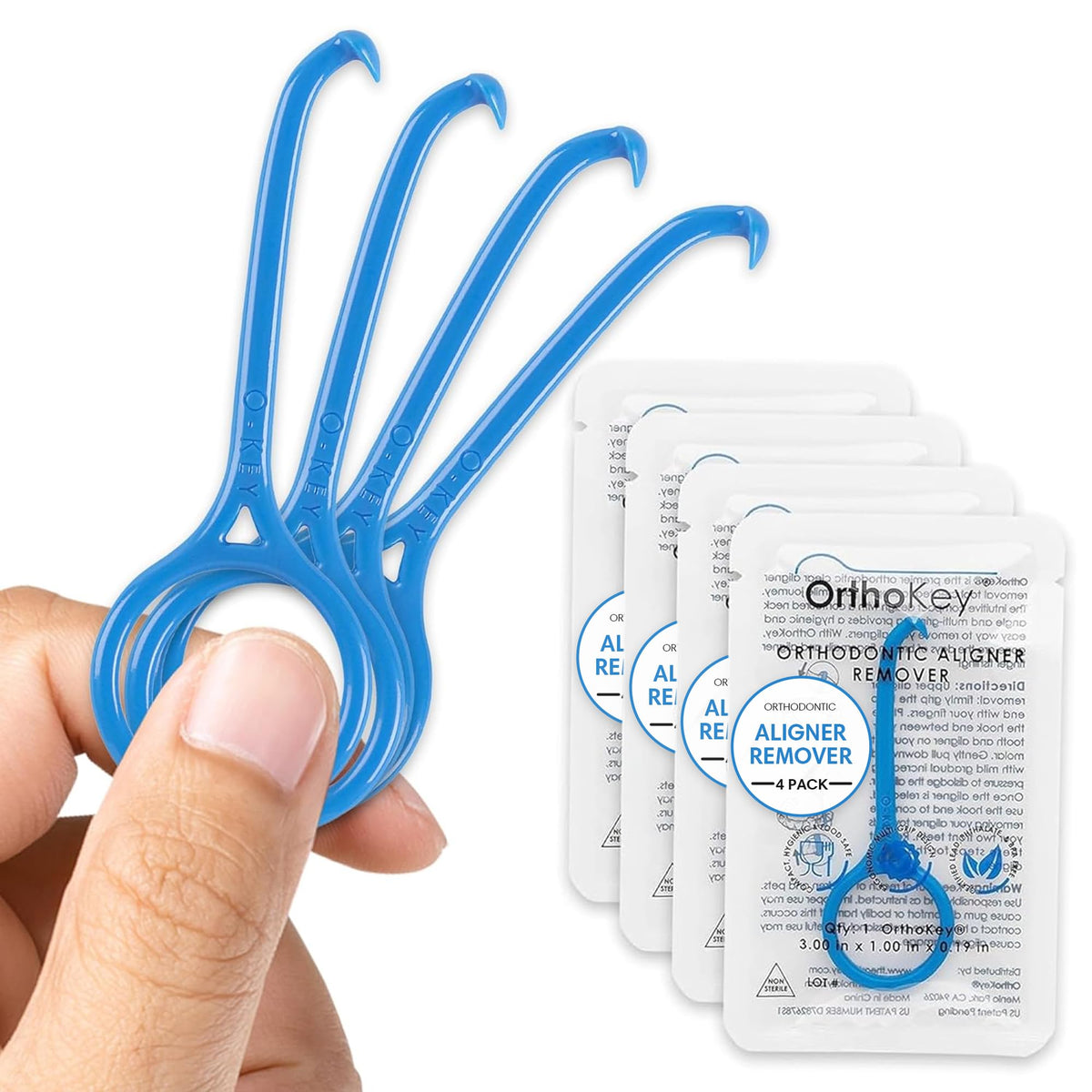 OrthoKey Clear Aligner Removal Tool - Dental Grade Invisalign Remover