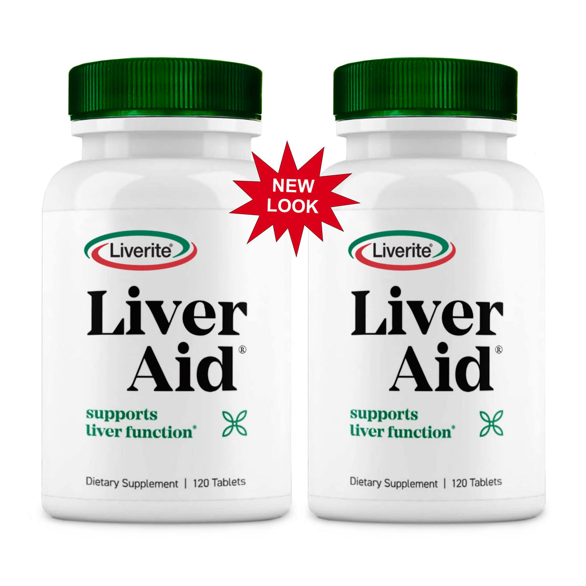 LIVERITE Liver Aid 2-Pack 120 Tablets (Total 240ct) Liver Support, Liv