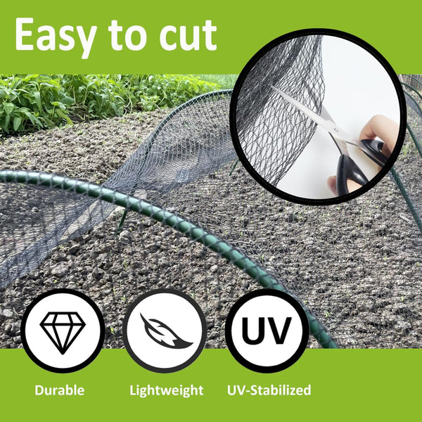 POYEE 20 x 30 FT Bird Netting for Garden Woven Mesh Garden Netting for ...