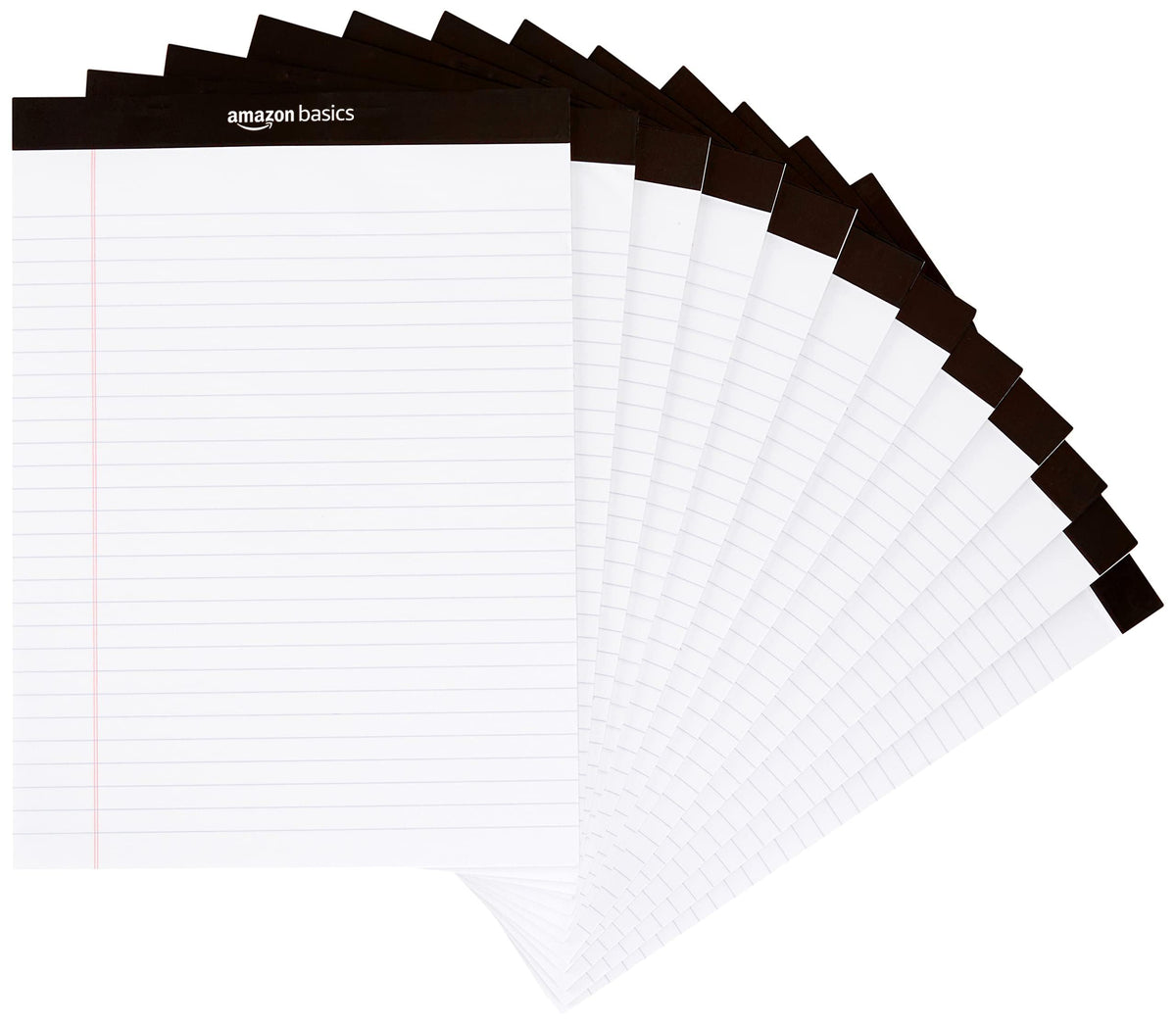 Amazon Basics Wide Ruled Lined Writing Note Pads, 8.5 inch x 11.75 inc