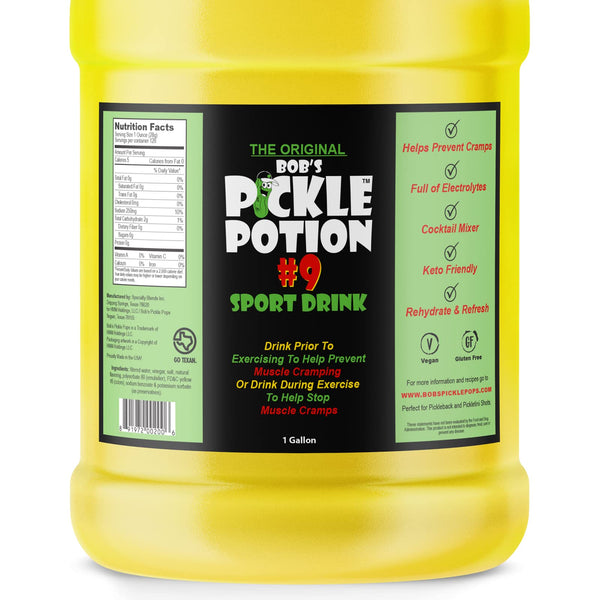 Bob's Pickle Potion #9 Dill Juice - Sports Drink - 1 Gallon (128 FL OZ ...