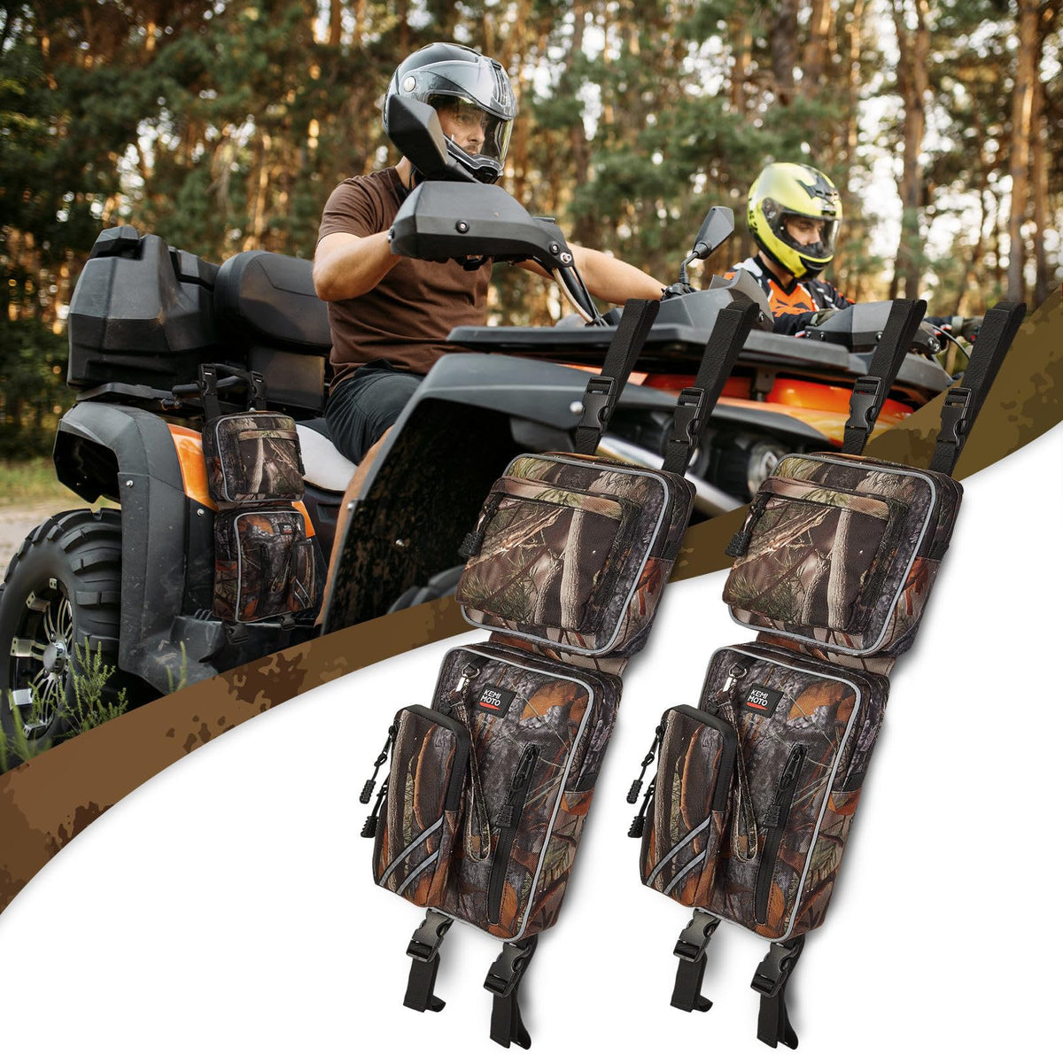 KEMIMOTO ATV Fender Bags, Detachable ATV Gear Bags Water-resistance Sa ...