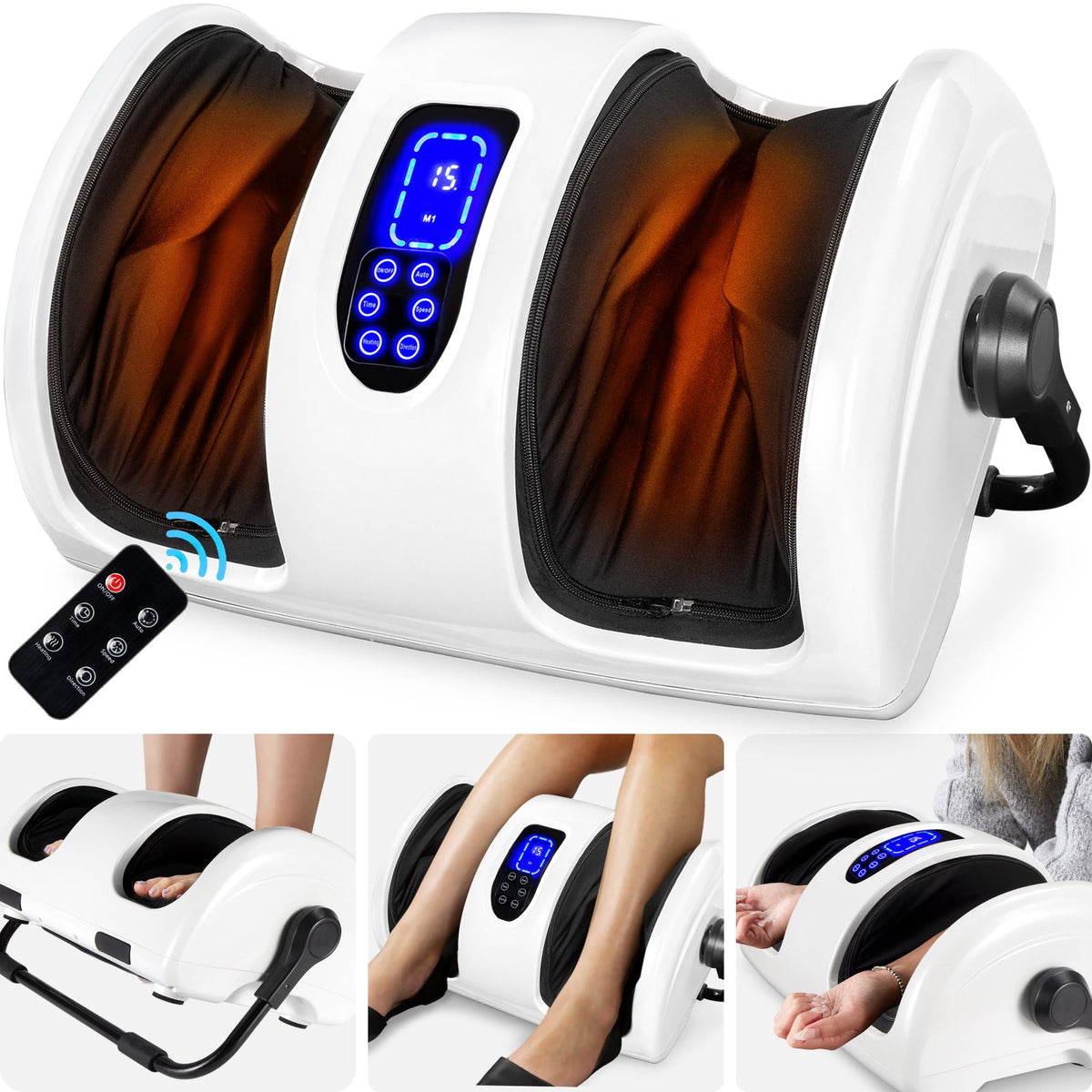 Best Choice Products Heated Foot Massager Machine Shiatsu Leg Massager