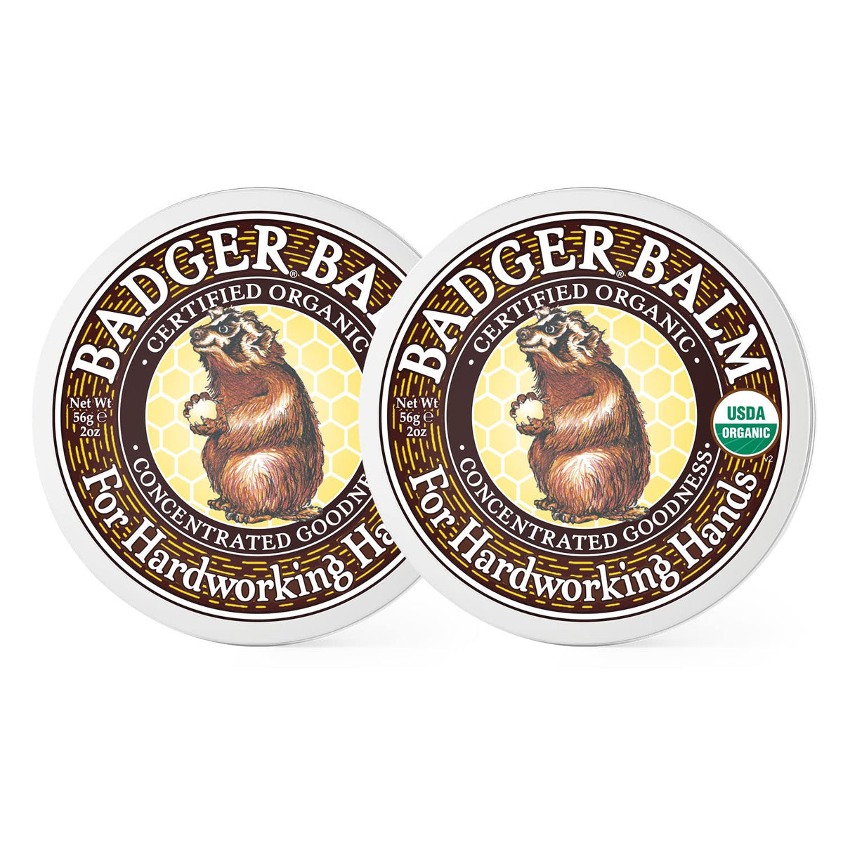 Badger - Hardworking Hands Healing Balm, Aloe Vera & Wintergreen, Work