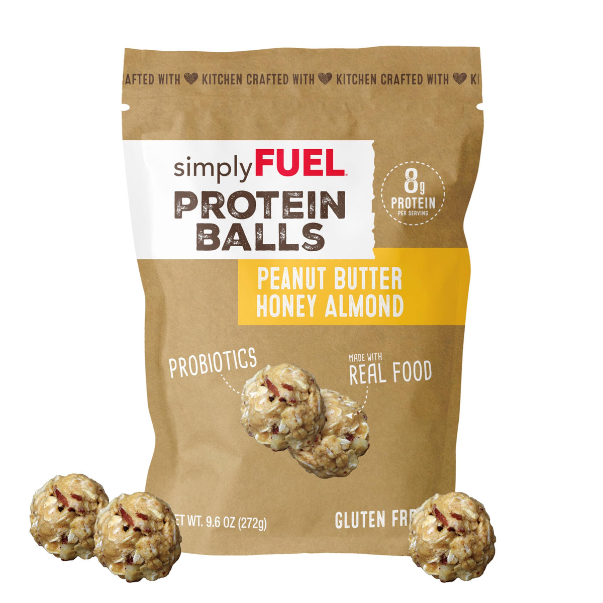 simplyFUEL Whole Food Protein Balls with Probiotics - Peanut Butter Ho