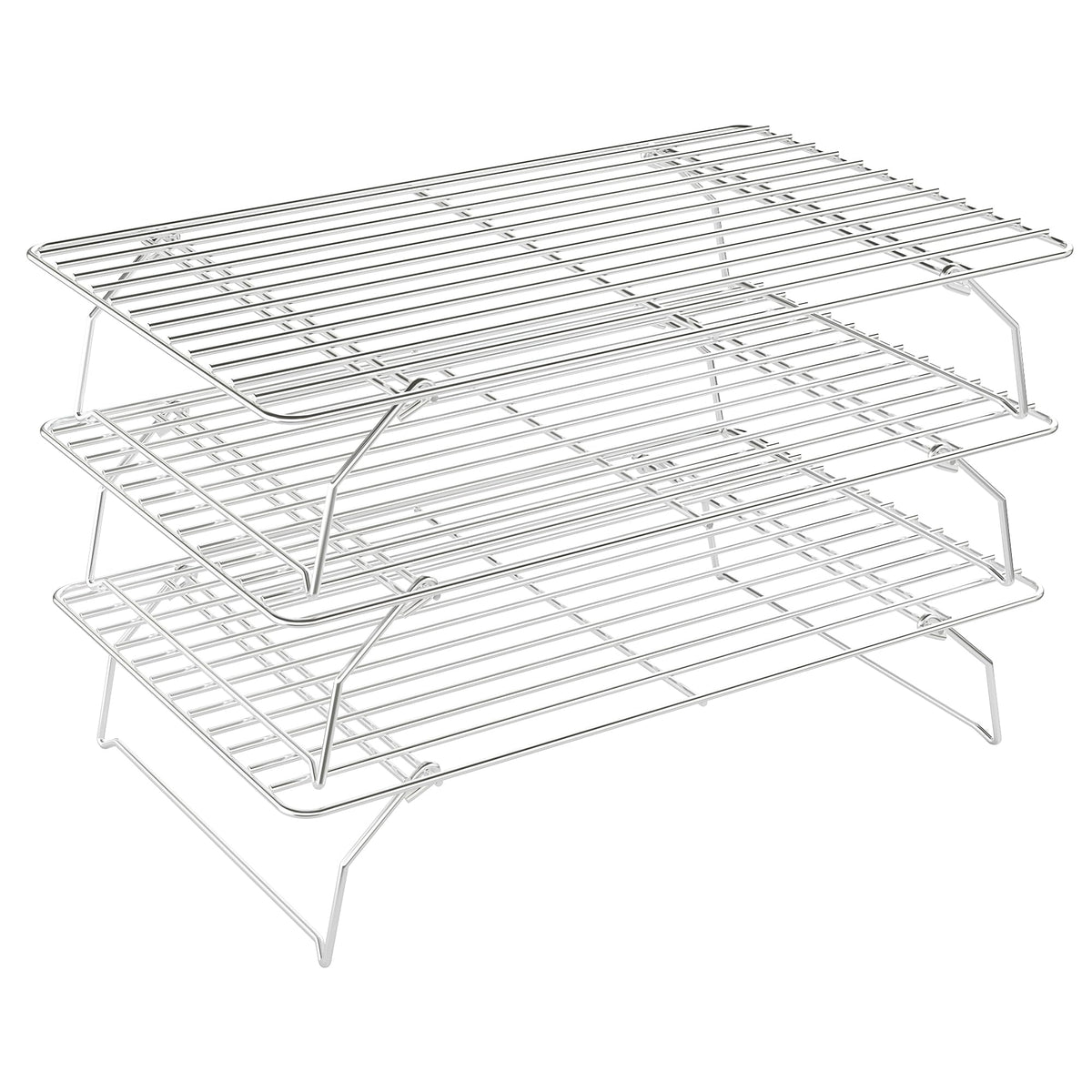 3 Tier Stackable Cooling Rack for Batch Cooling Cookie, Pizza, Cake-15