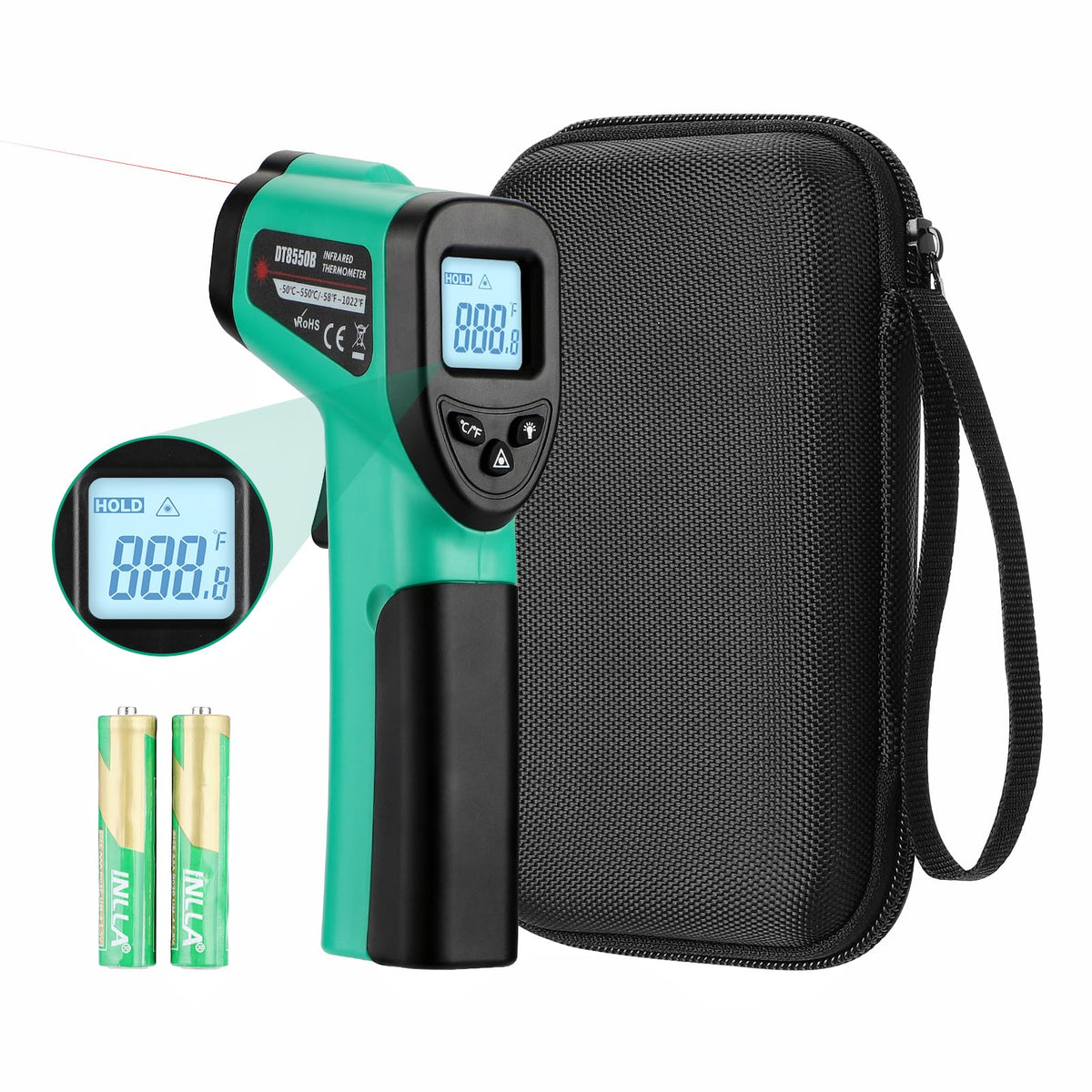 Infrared Thermometer Gun for Cooking, -58℉~1022℉, Digital Laser Temper