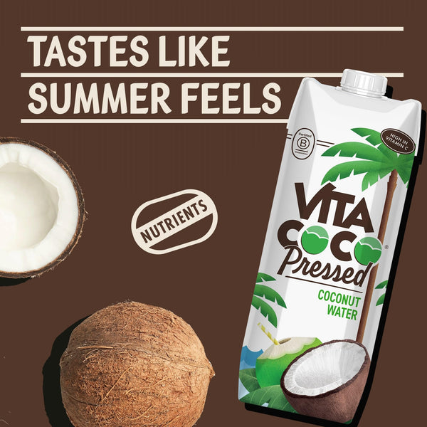 VITA COCO Pressed Coconut Water Multipack 1L x 6, Naturally Hydrating ...