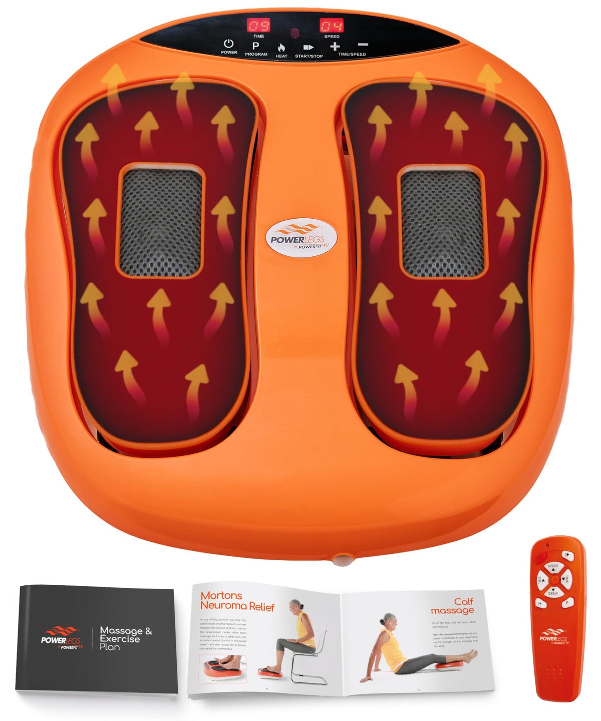 Powerfit Power Legs Electric Foot Massager Machine with Heat - Heated