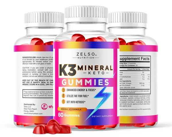 ZELSO (5 Pack) K3 Mineral Keto Gummies Nutrition, The Original K3 Form ...