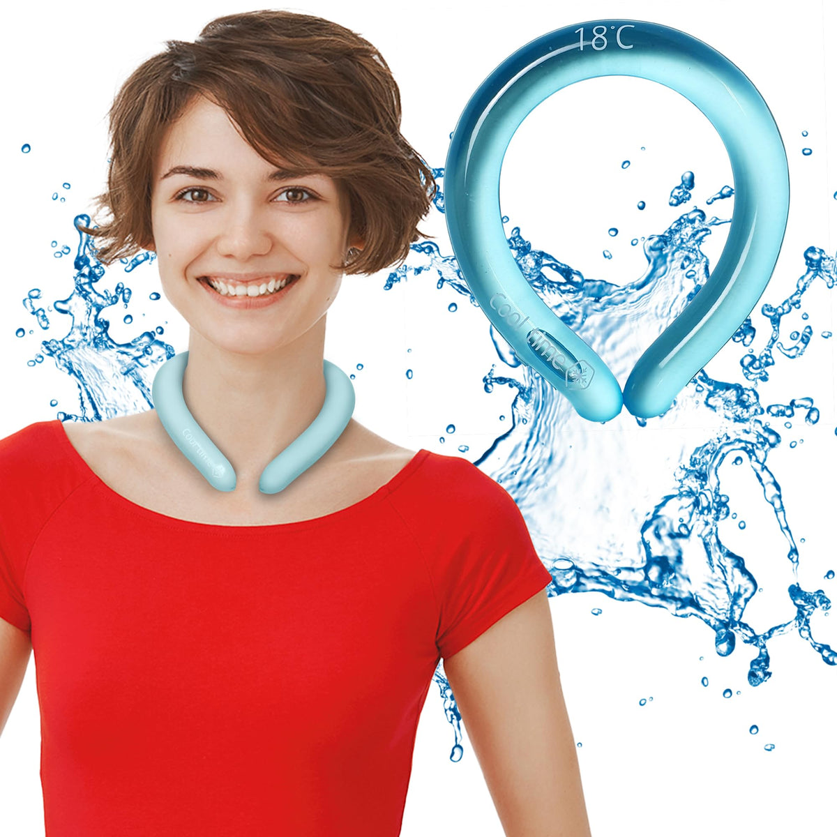 CoolTimeUSA Neck Cooling Tube | Wearable Cooling Neck Wraps for Summer