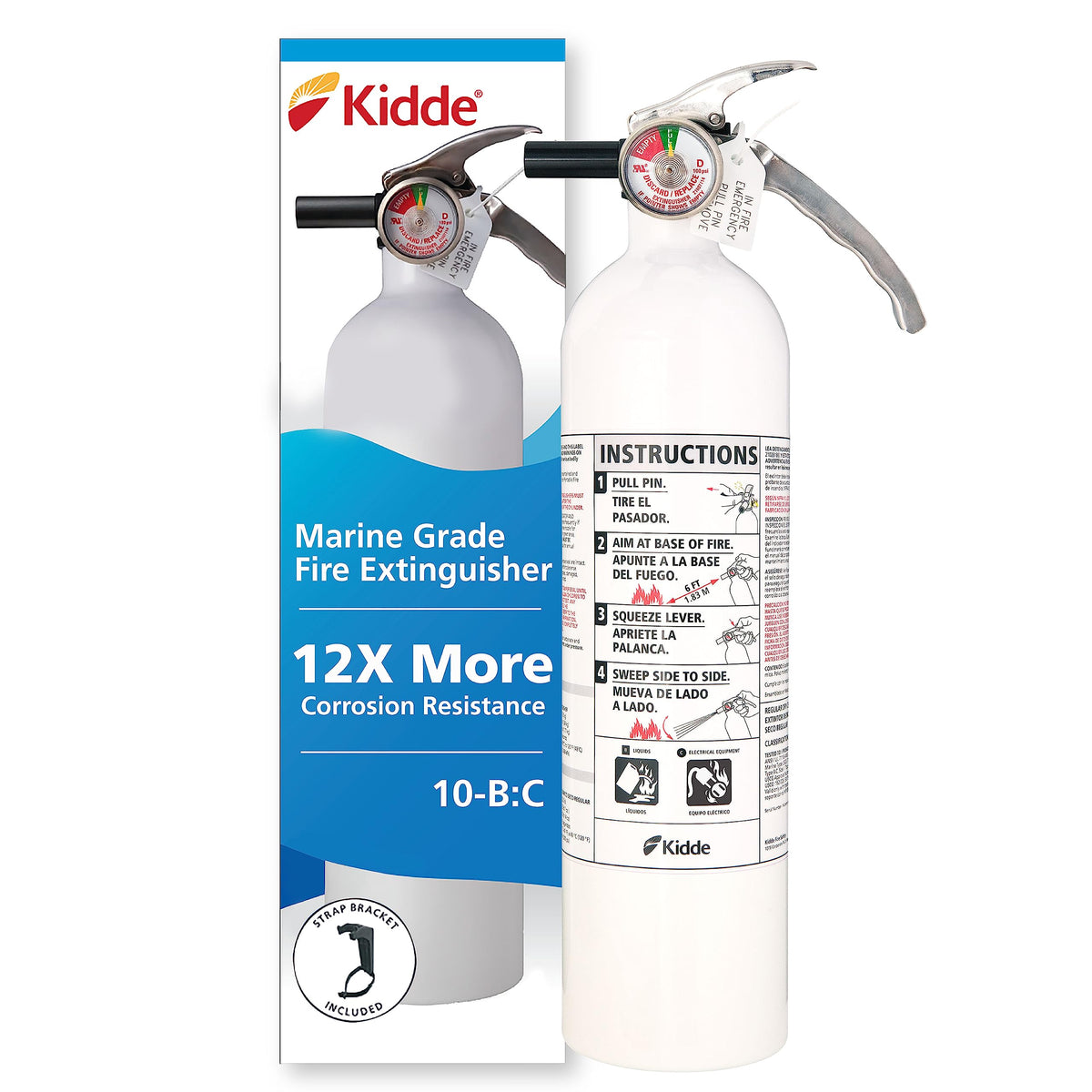 Kidde Mariner 10 Marine Fire Extinguisher for Boats & Watercrafts, 10-