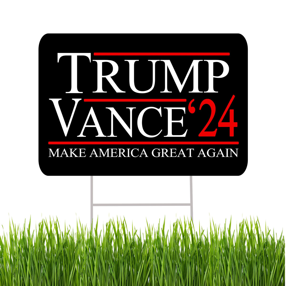 Trump JD Vance 2024 Yard Sign With H Stake Double Sided For President ...