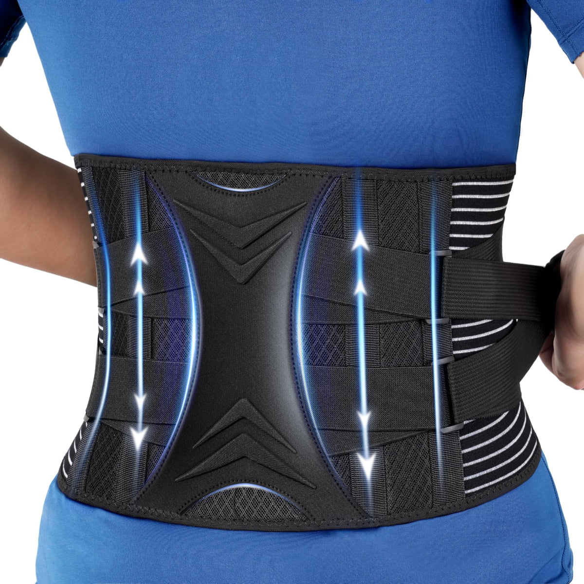 KKM Back Brace for Lower Back Pain Relief - Herniated Disc, Sciatica,