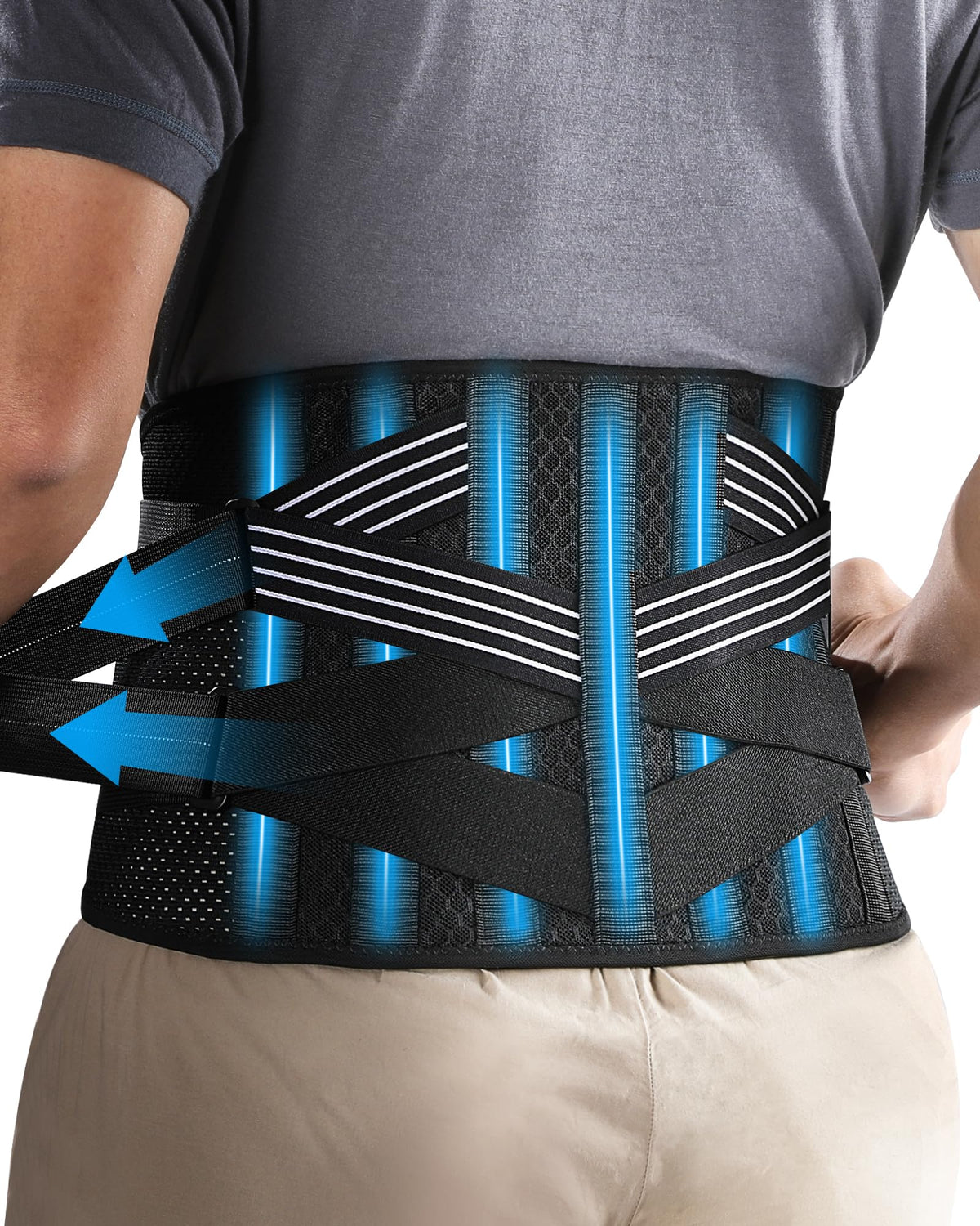 Fitomo Back Brace for Lower Back Pain Men Women, Back Support Belt for