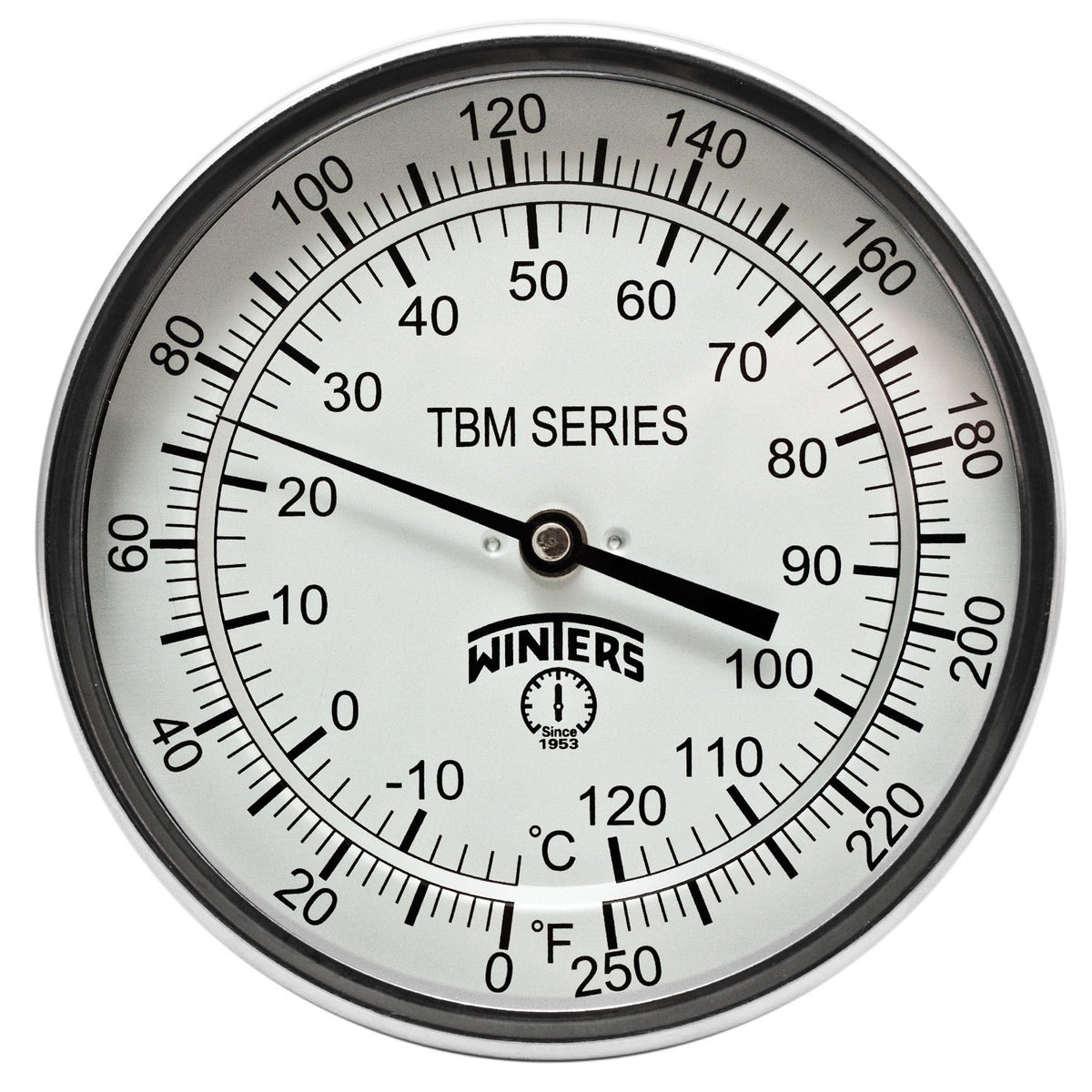 Winters TBM Series Stainless Steel 304 Dual Scale Bi-Metal Thermometer