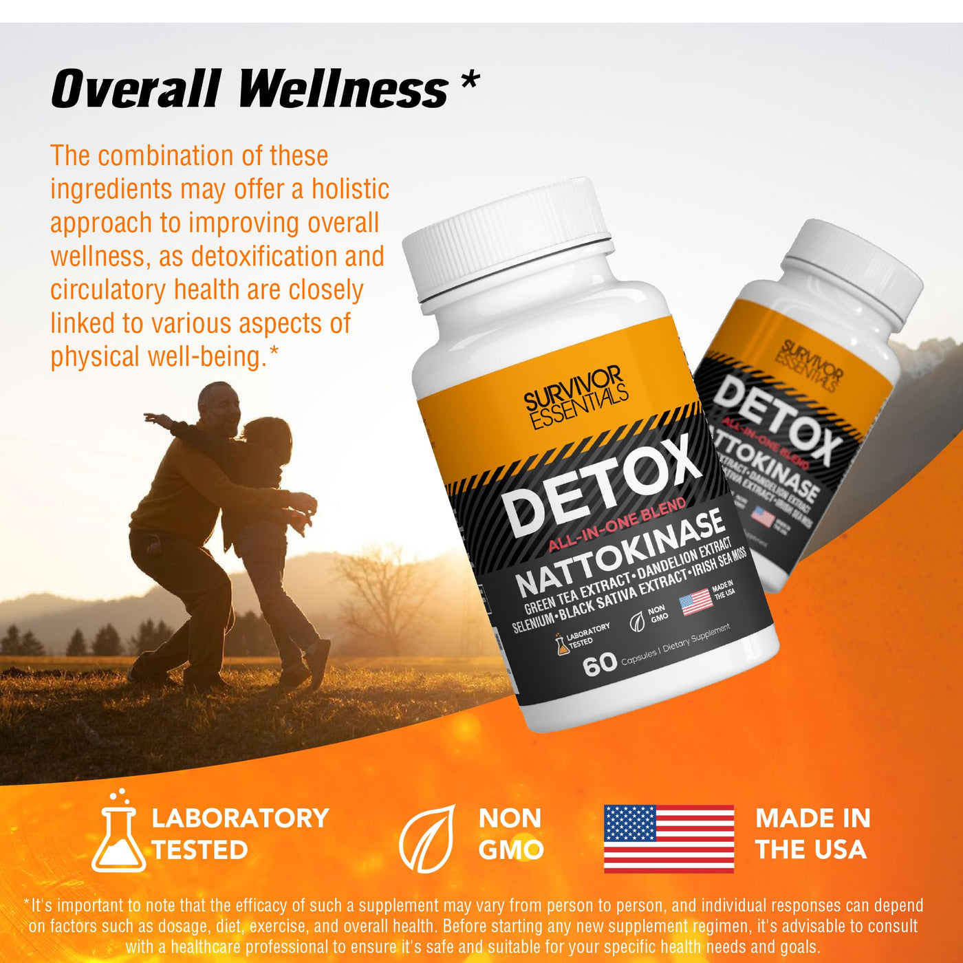 Survivor Essentials Spike Protein Detoxification Detox Nattokinase 200 ...