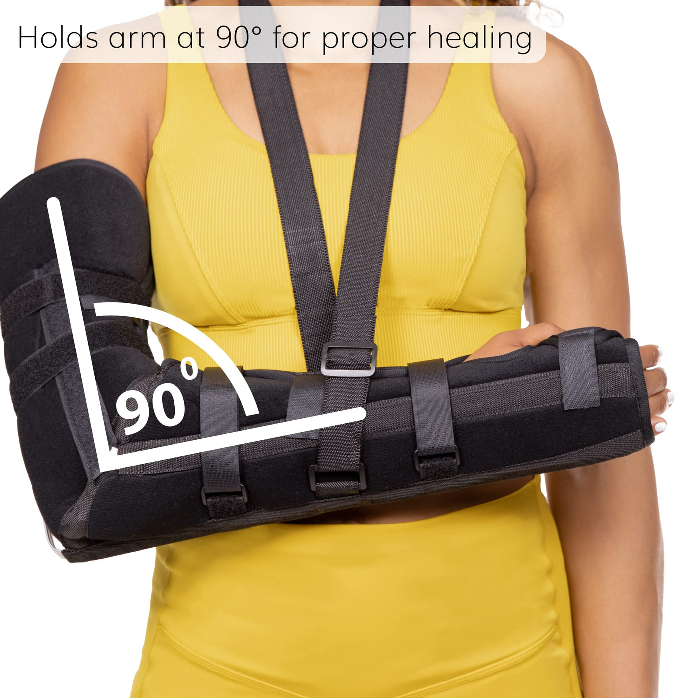 BraceAbility Posterior Long Arm Splint - Elbow Immobilizer Right or Le ...